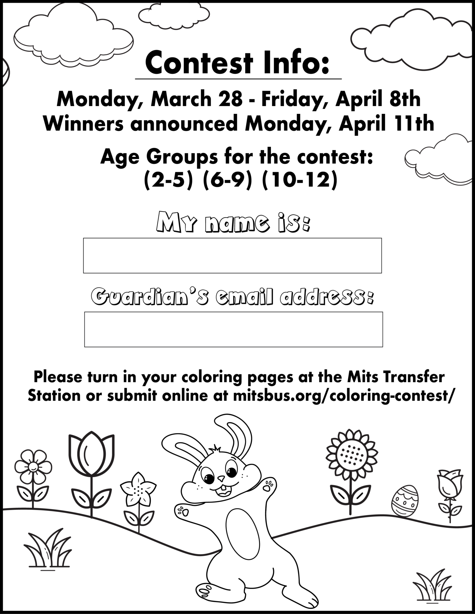 Coloring Contest | Muncie Indiana Transit System