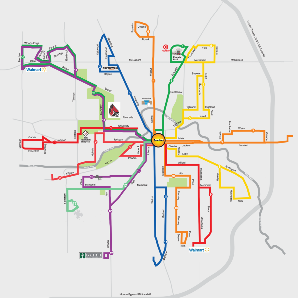 Routes & Schedules | Muncie Indiana Transit System