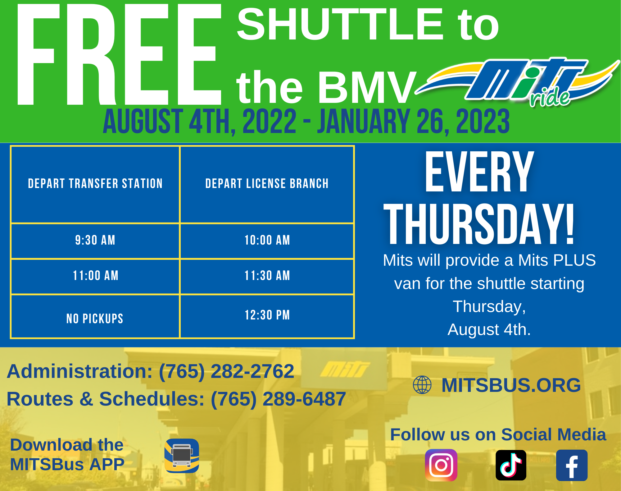 Rides to BMV | Muncie Indiana Transit System